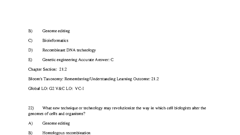 Test Bank for Becker's World of the Cell (10th Ed) - Chapter Insights ...