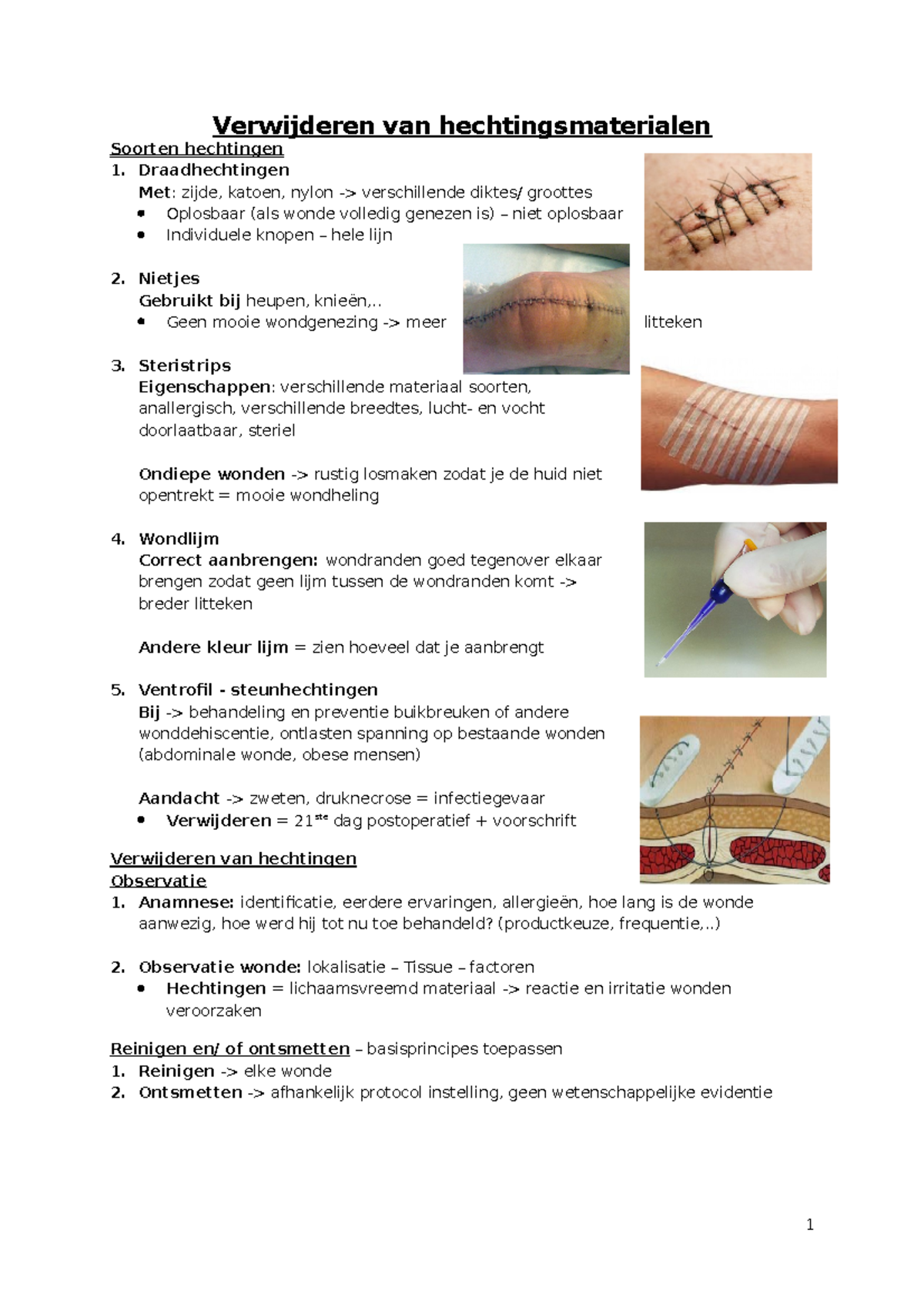 Verwijderen-wondhechtingen - Verwijderen van hechtingsmaterialen ...