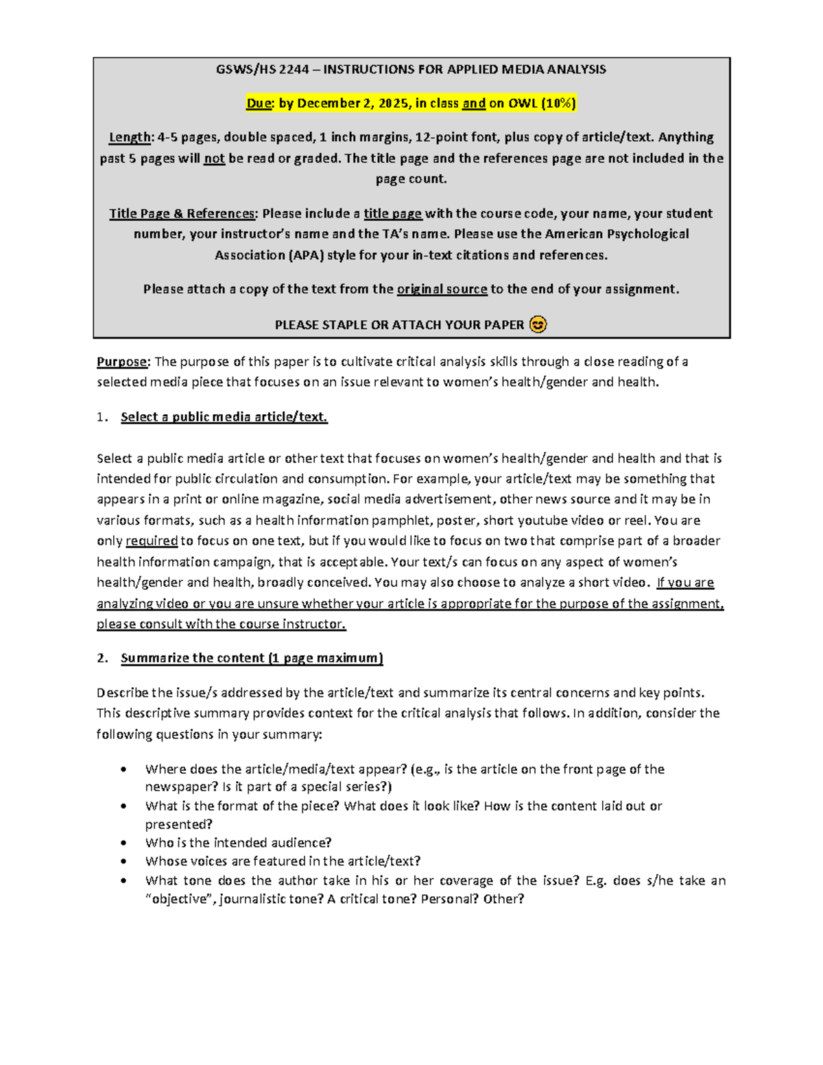 2244 Paper 1 Instructions: Applied Media Analysis Guide - Studocu