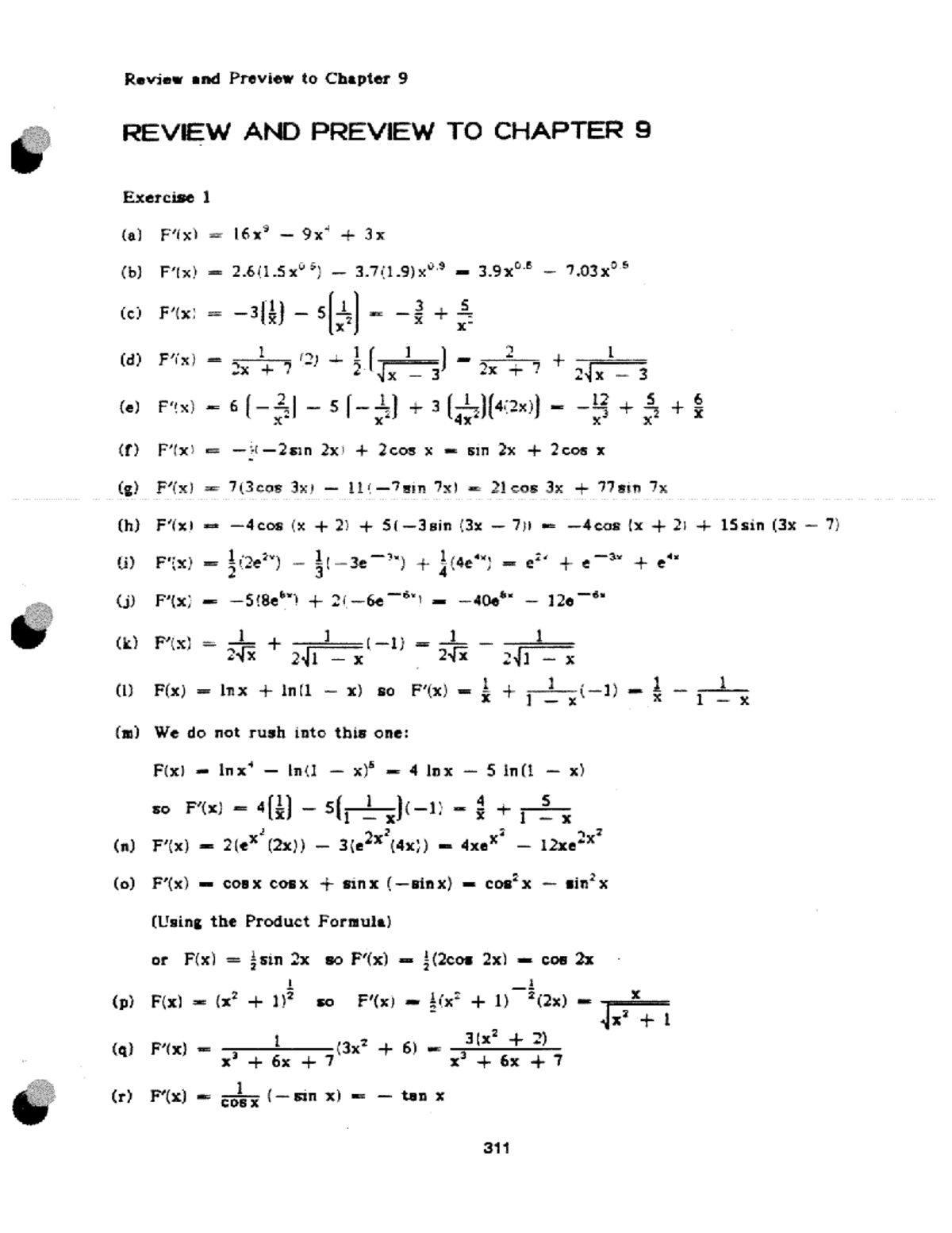 Calc 12 Chapter 9 Homework Solutions: Review & Exercises - Studocu