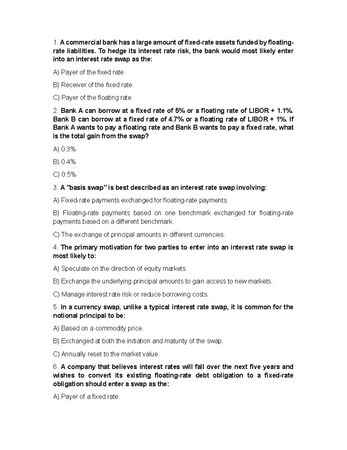 Swaps Practice Tutorial: Understanding Interest Rate and Currency Swaps ...