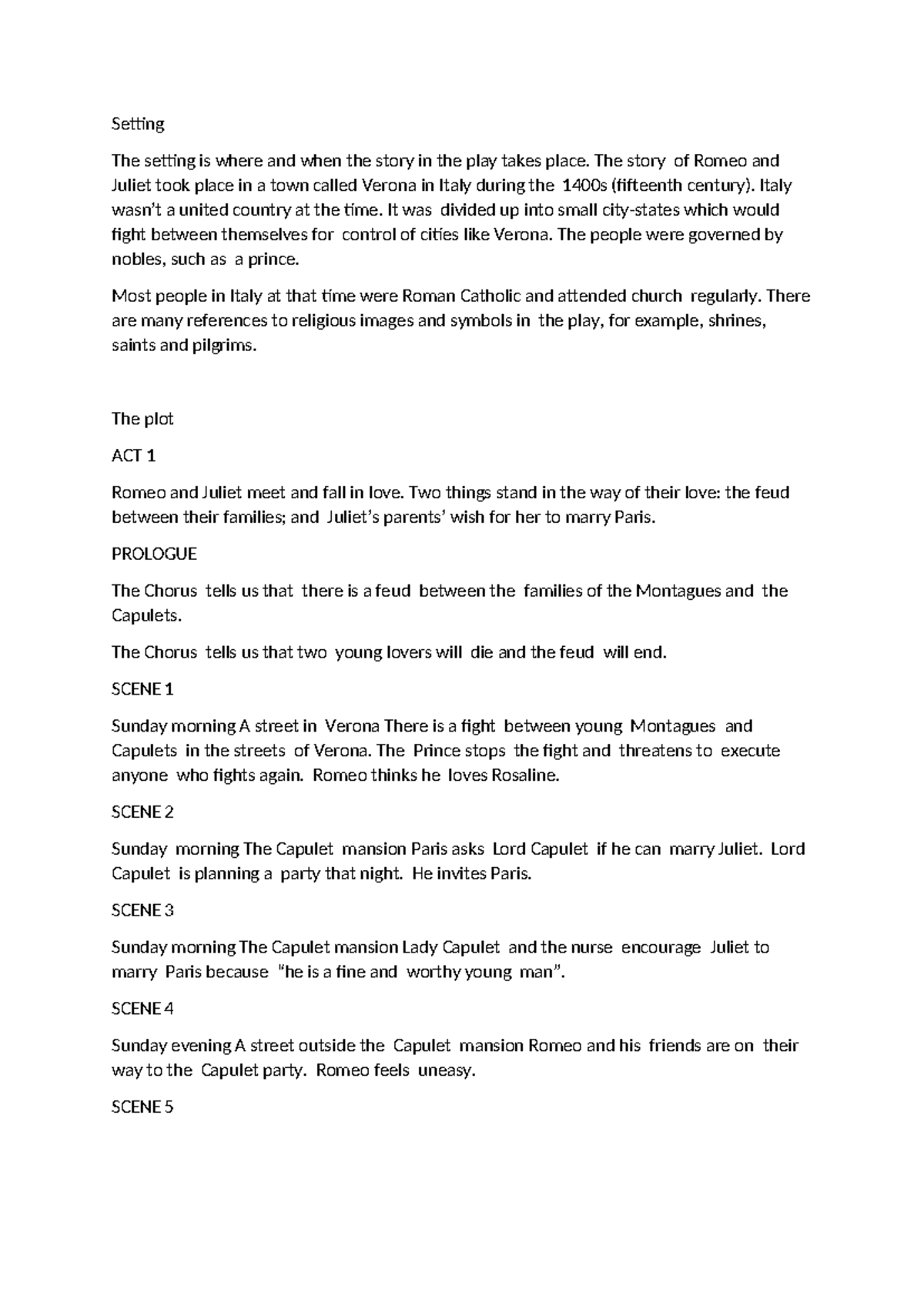 Romeo and Juliet (ENG 101): Comprehensive Study Notes and Analysis ...