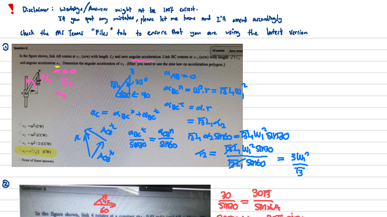 CA2 Revision Set 1: Disclaimer and Corrections Guide - Studocu
