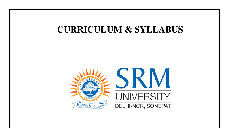 B.Tech. First Year Curriculum Syllabus 2025-26 - Studocu