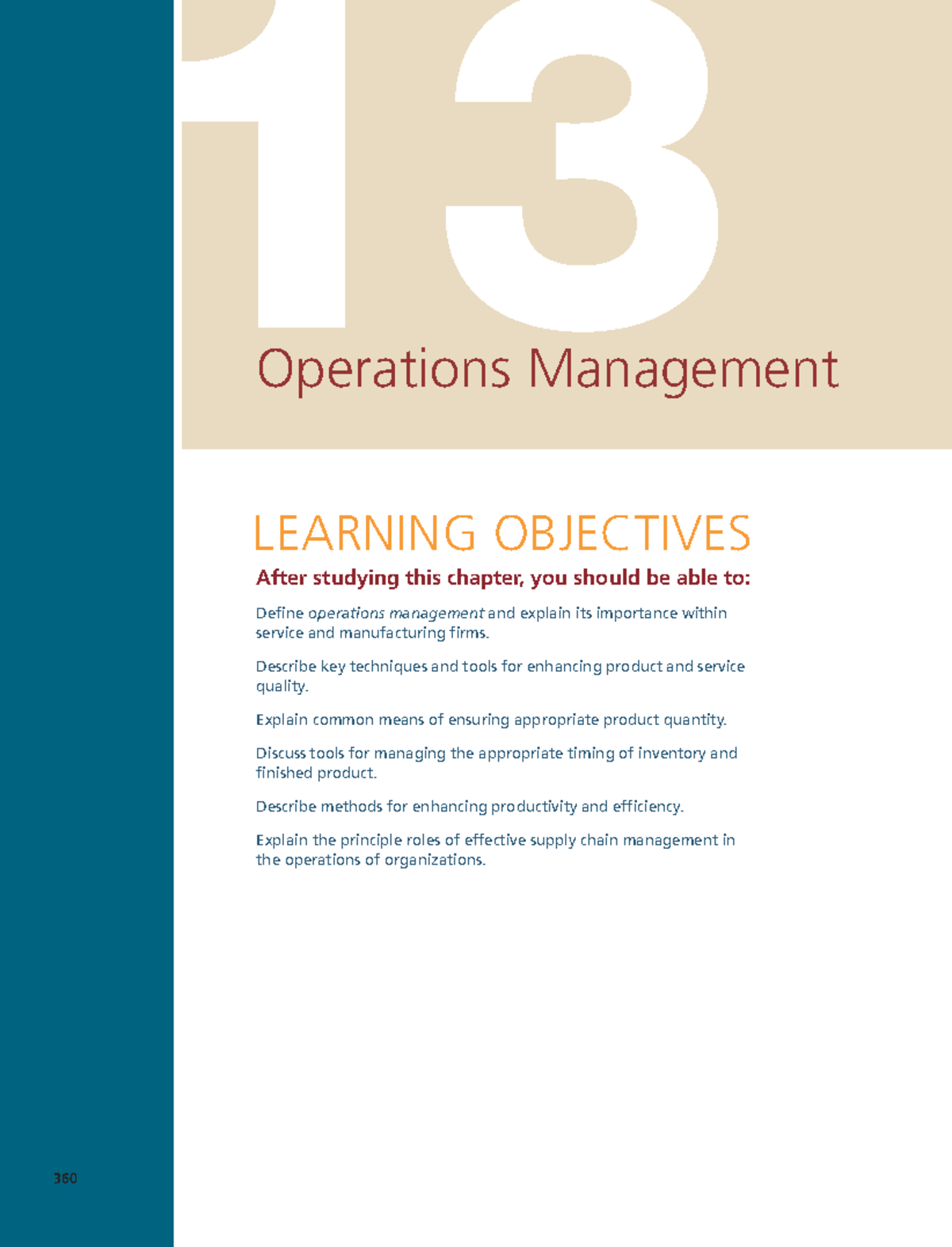 Chapter 13: Operations Management - Key Concepts and Challenges - Studocu