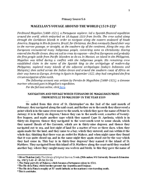 RPH Notes - Content and Context Analysis of Pigafetta Account ...