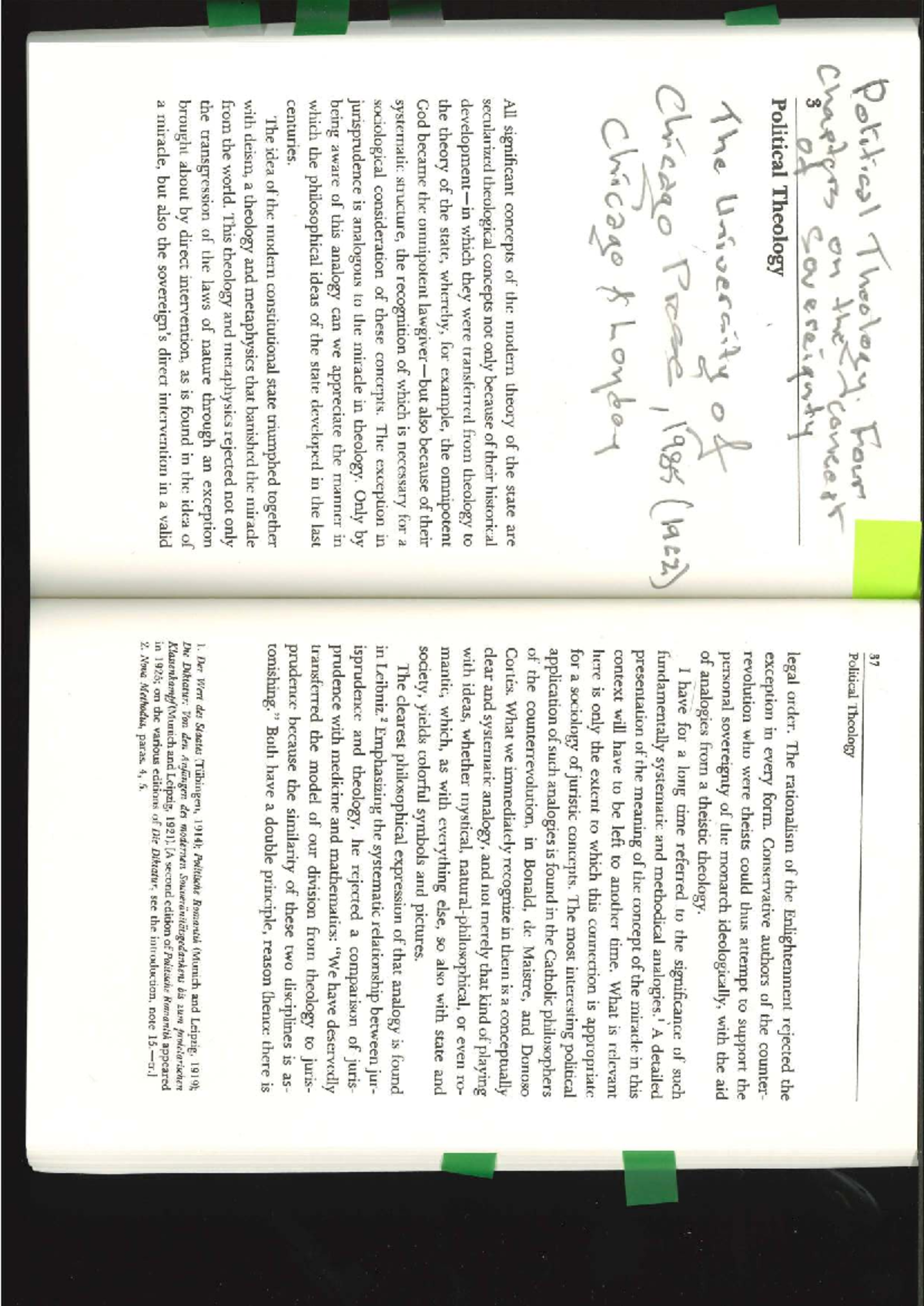 Political Theology: Analyzing Sovereignty in Modern Jurisprudence - Studocu