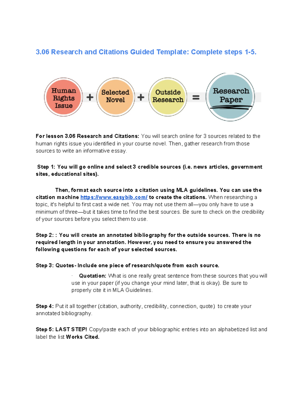 3.06 Research and Citations Guided Template for ENGLISH 2 DBA - Studocu