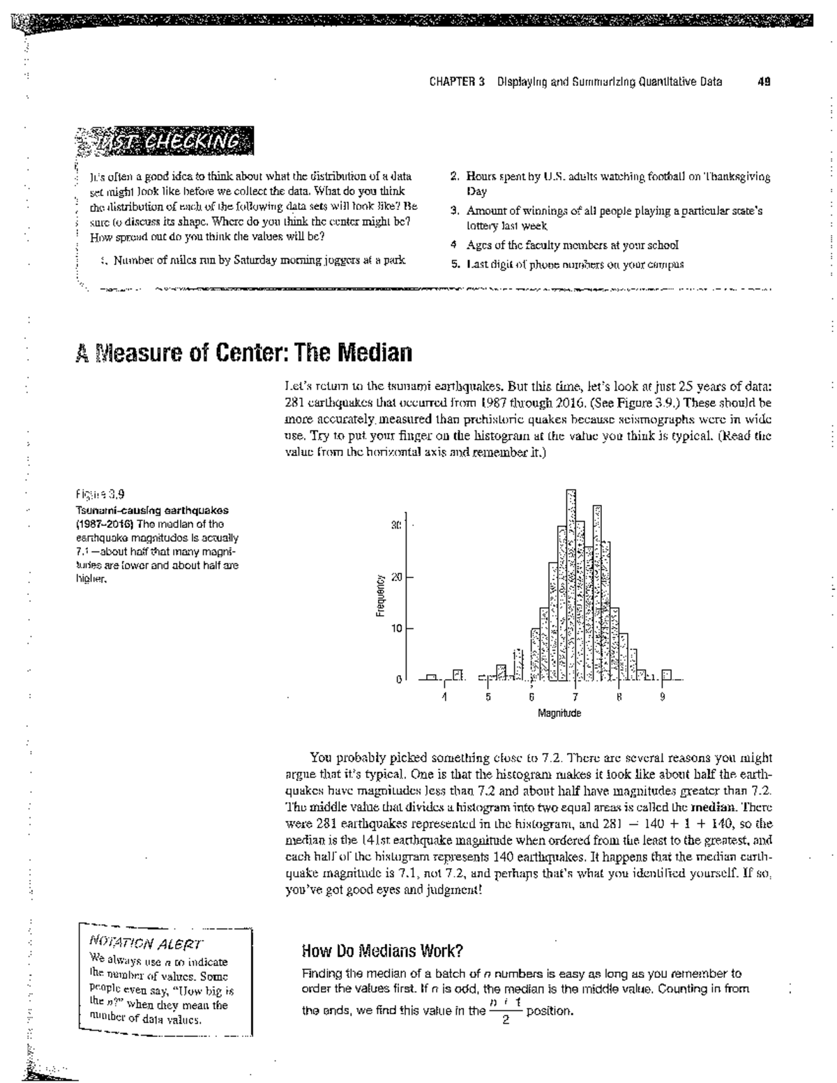 CHAPTER 3 Displaying and Summarizing Quantitative Data Analysis and ...