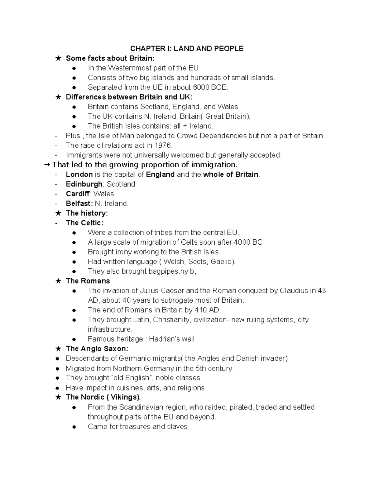 CHAPTER I: LAND AND PEOPLE - An Overview of Britain and Its History ...