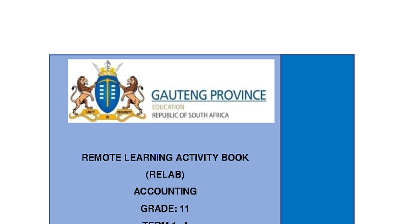 Accounting Grade 11 Term 4 RELAB: Bank Reconciliation & Journals Guide ...