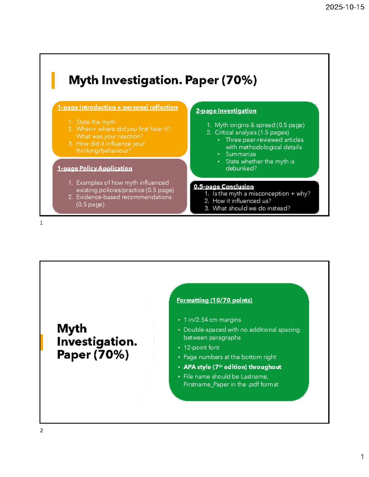 Myth Investigation: Language Development Insights (PSY 101) - Studocu