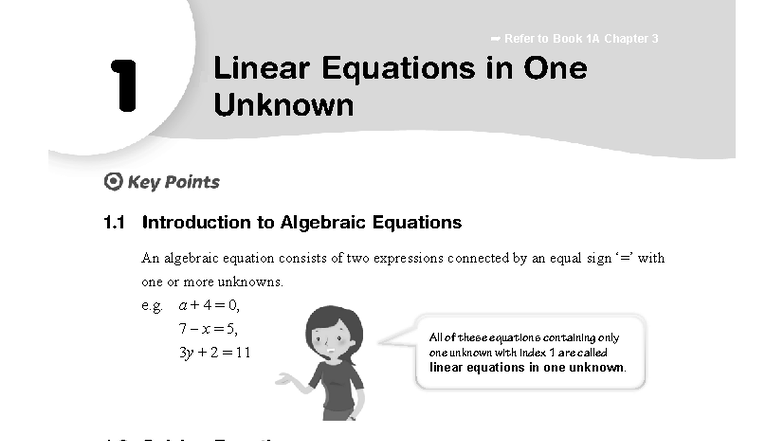 OJM S1S2 Ch1E: Linear Equations & Algebraic Solutions - Studocu