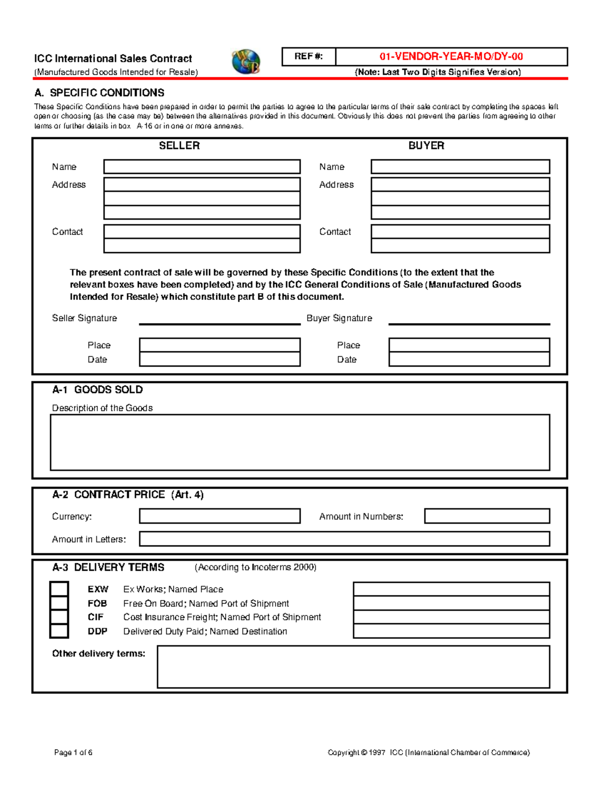 WCB ISC Master - International Sales Contract for Resale Goods - Studocu