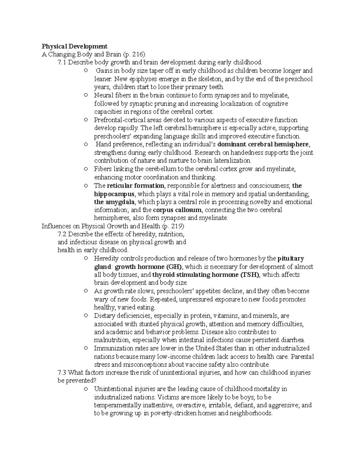 Chapter 7 Notes: Development Across the Lifespan (7th Ed.) - Studocu