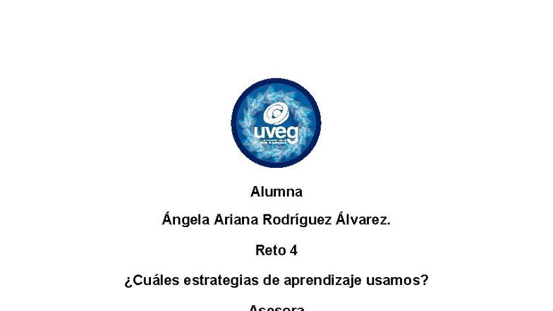 Estrategias de Aprendizaje: Reto 4 - Alumna Ángela Rodríguez (2025) - Studocu