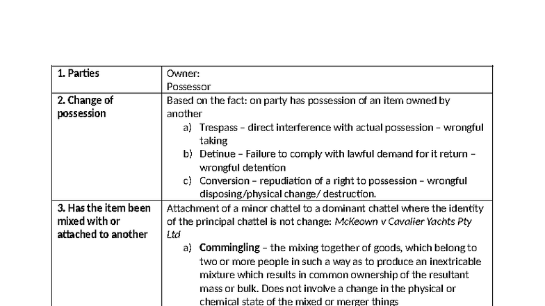 Bailment and Possession Rights: A Comprehensive Analysis (LAW 101 ...
