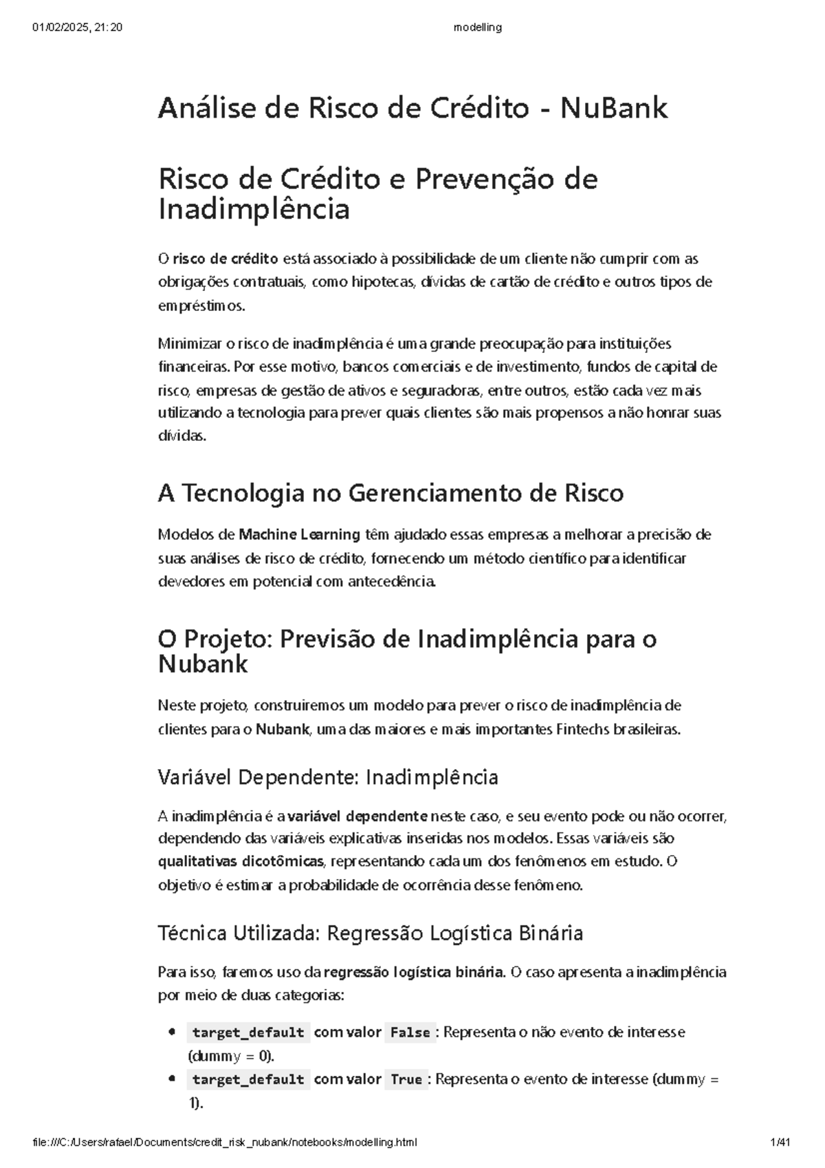 Modelagem Risco de Cr dito Nubank 1738768542 - Análise de Risco de ...