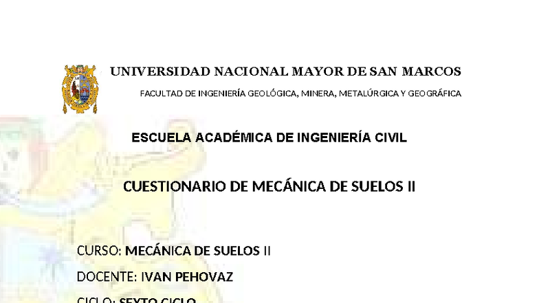 Cuestionario DE Mecanica DE Suelos II-54702157 - UNIVERSIDAD NACIONAL ...