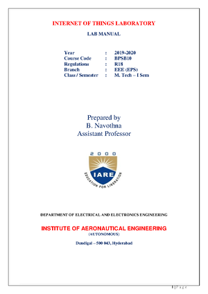 Iiiunit IOT - NOTES - UNIT III: IoT ARCHITECTURE M2M high- IETF ...