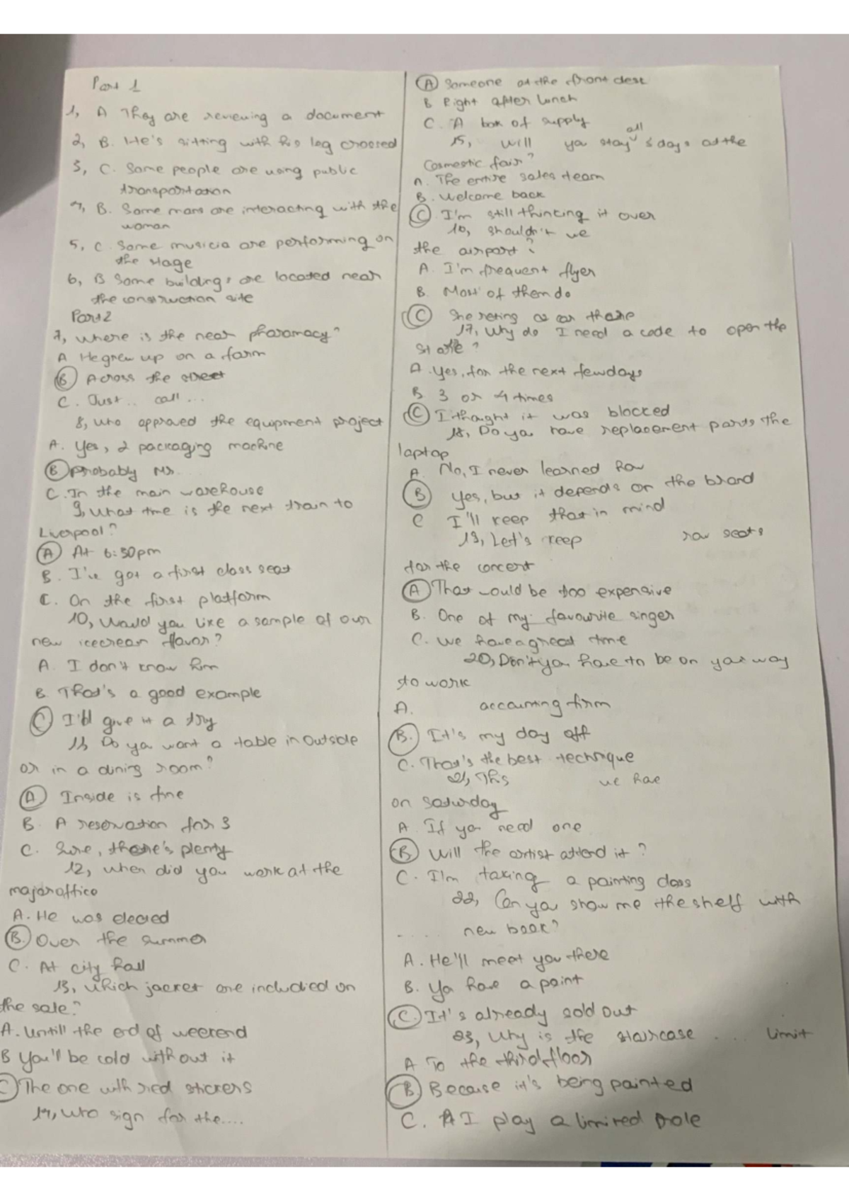 Day 9 - TOEIC Listening and Reading Practice Notes - Studocu