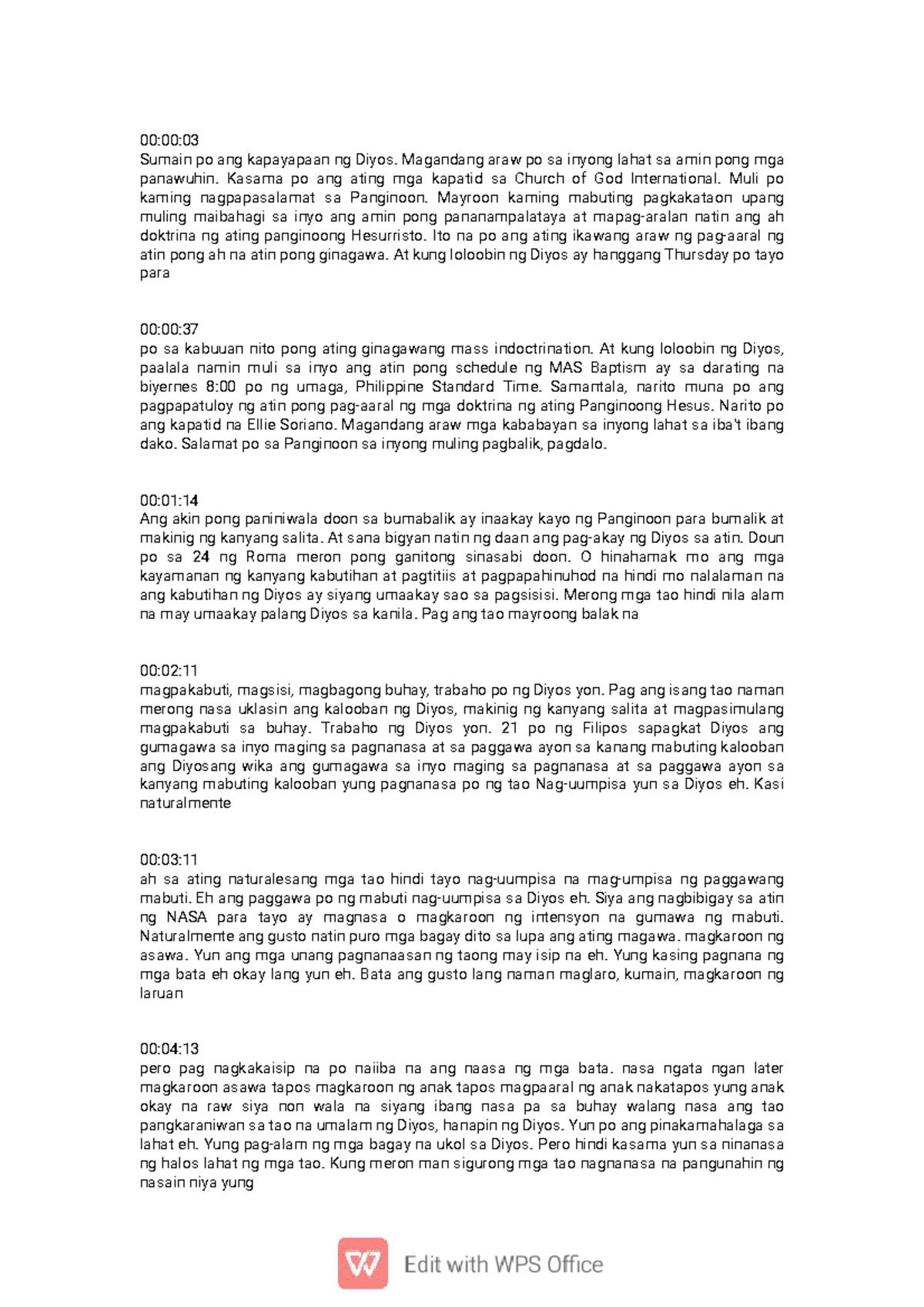 DAY 12 - RELIGION: Pagsusuri sa mga Doktrina ng Diyos - Studocu