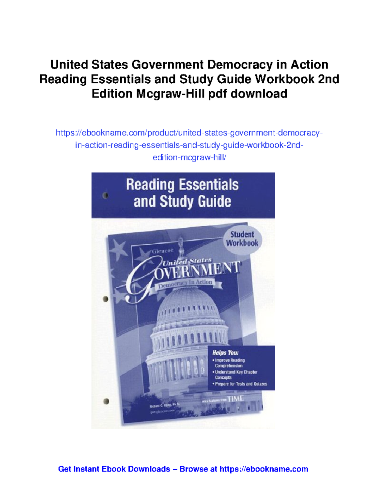 United States Government: Democracy in Action - Reading Essentials ...