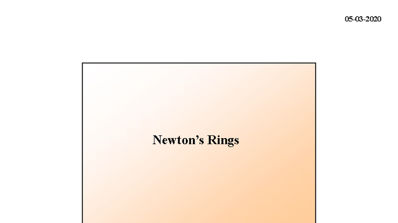 Newton's Rings: Interference Patterns in Plano-Convex Lens - Studocu