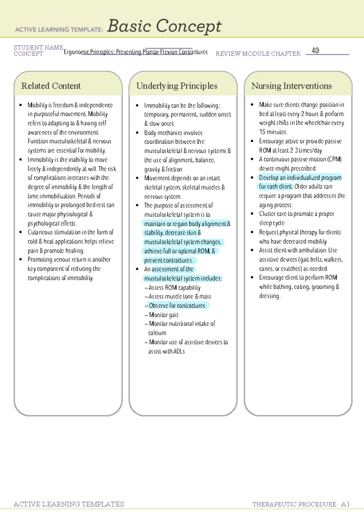 ATI Advanced Med-Surg Active Learning Templates Review Guide - Studocu