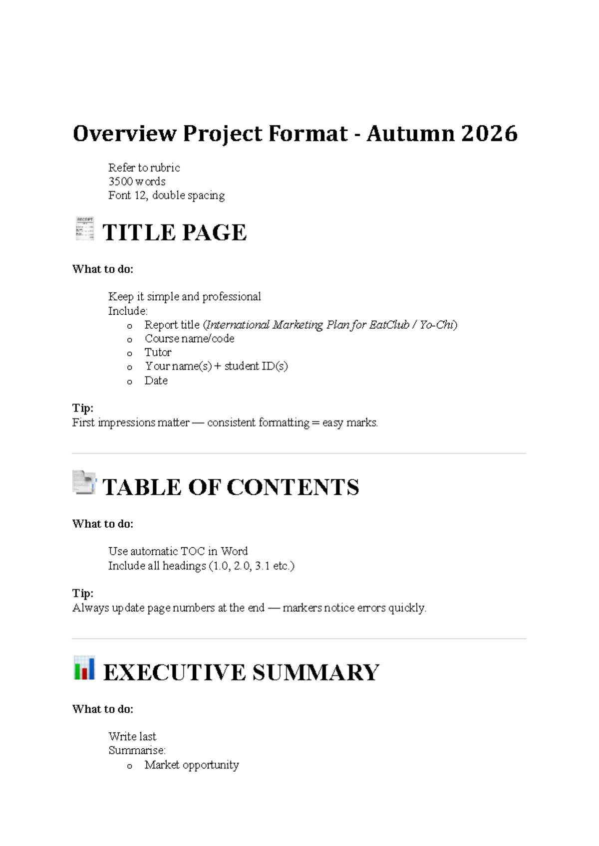 International Marketing Plan Guidelines (IMKT 3500) - Autumn 2026 - Studocu