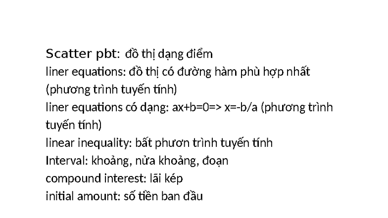 Scatter Plot Analysis: Linear Equations and Inequalities - Studocu