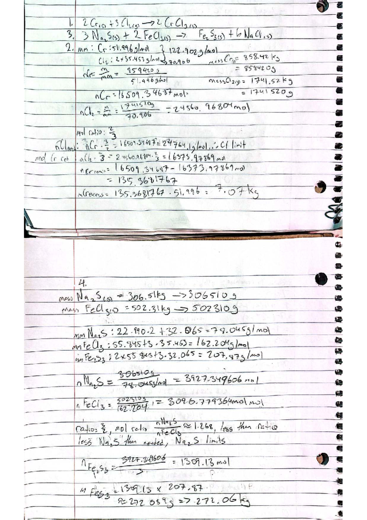 Chemistry Lab Report: CrCl₃ and Na₂S Reaction Analysis - Studocu
