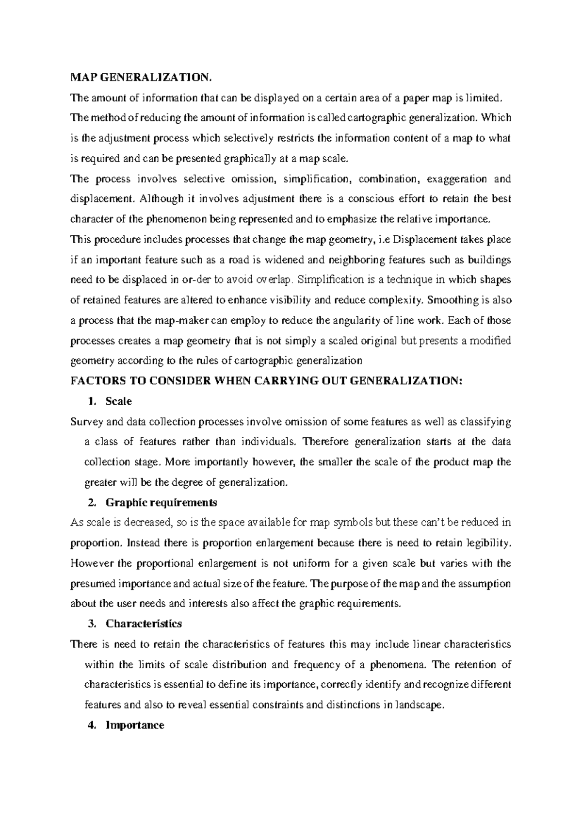 Topic 4 Map Generalisation Map Generalization The Amount Of Information That Can Be Displayed