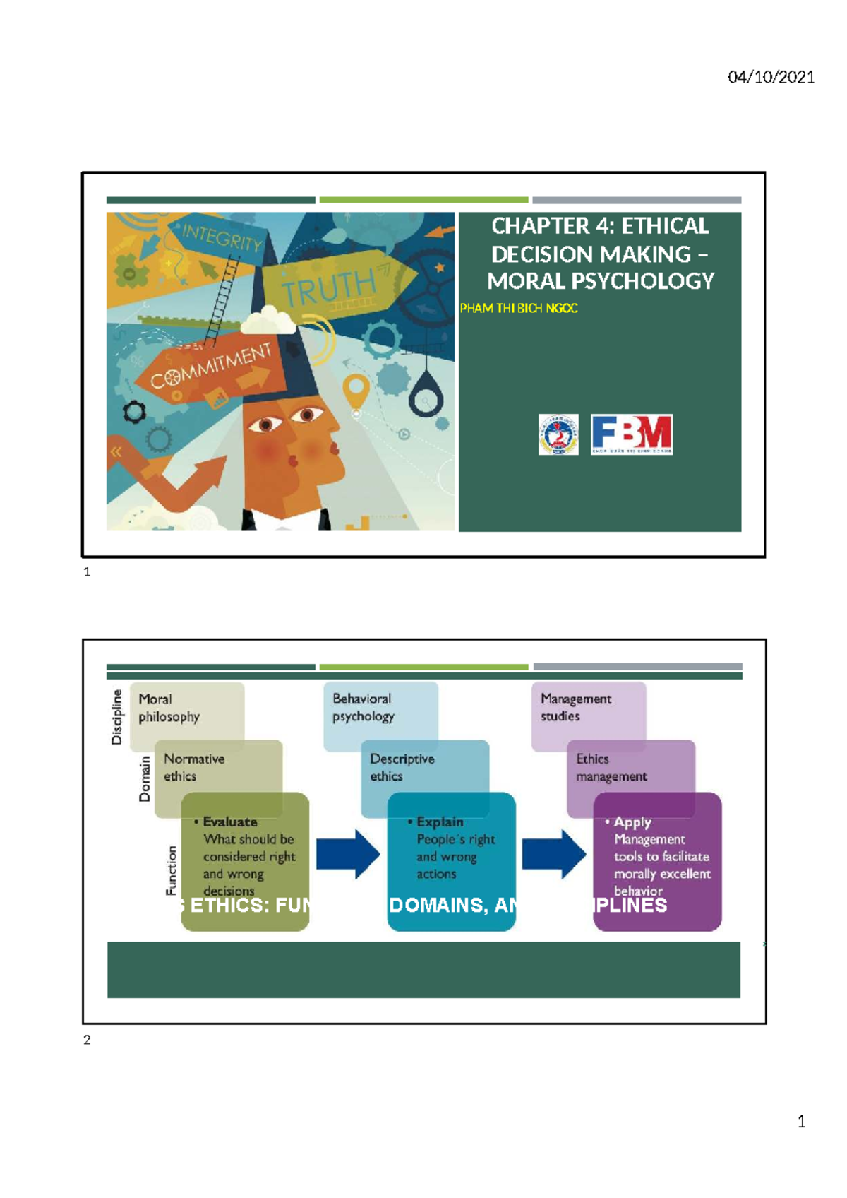 CHAPTER 4: ETHICAL DECISION MAKING IN BUSINESS ETHICS (C3) - Studocu