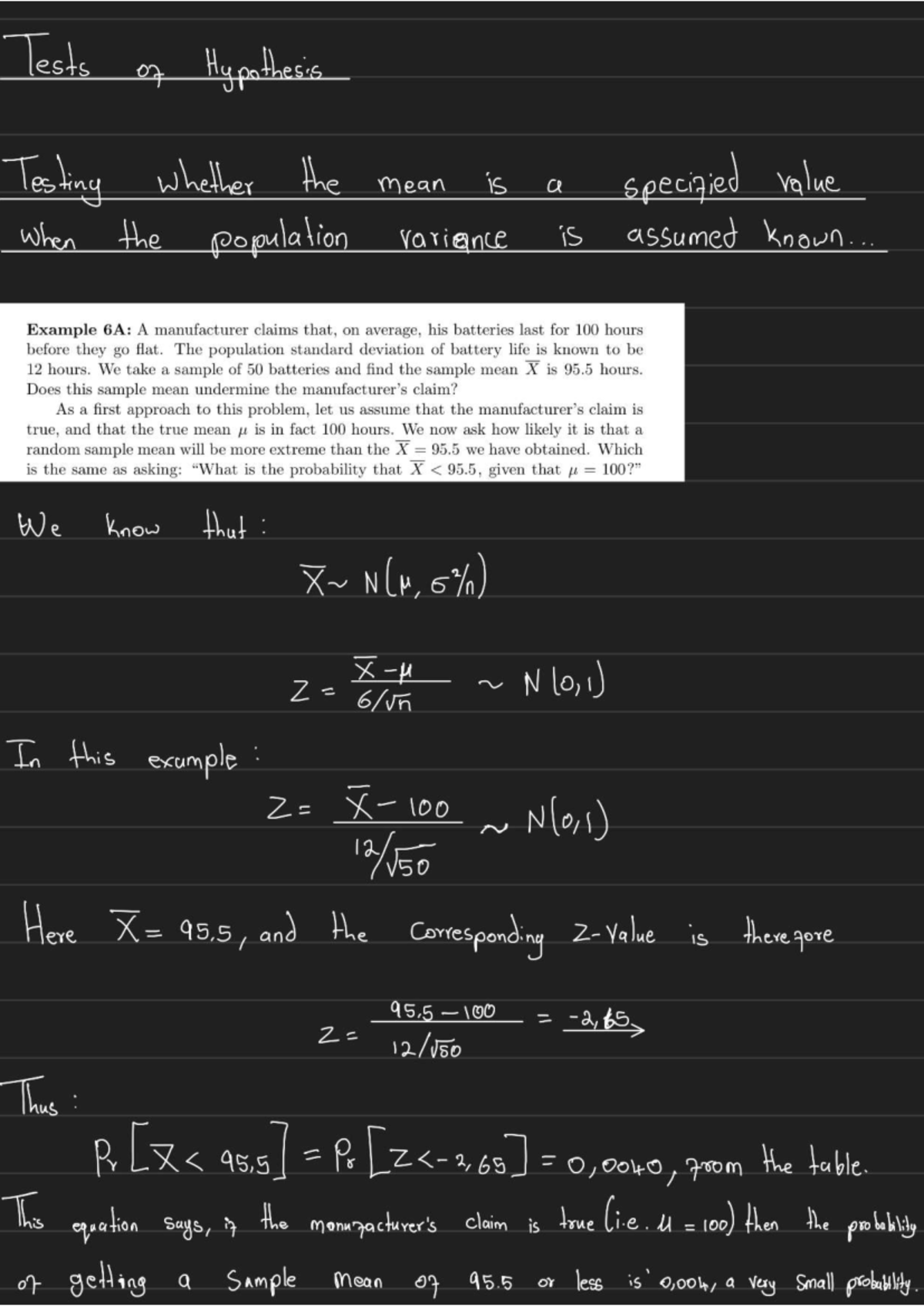 Statistical Hypothesis Testing: Week 1-5 Lecture Notes - Studocu