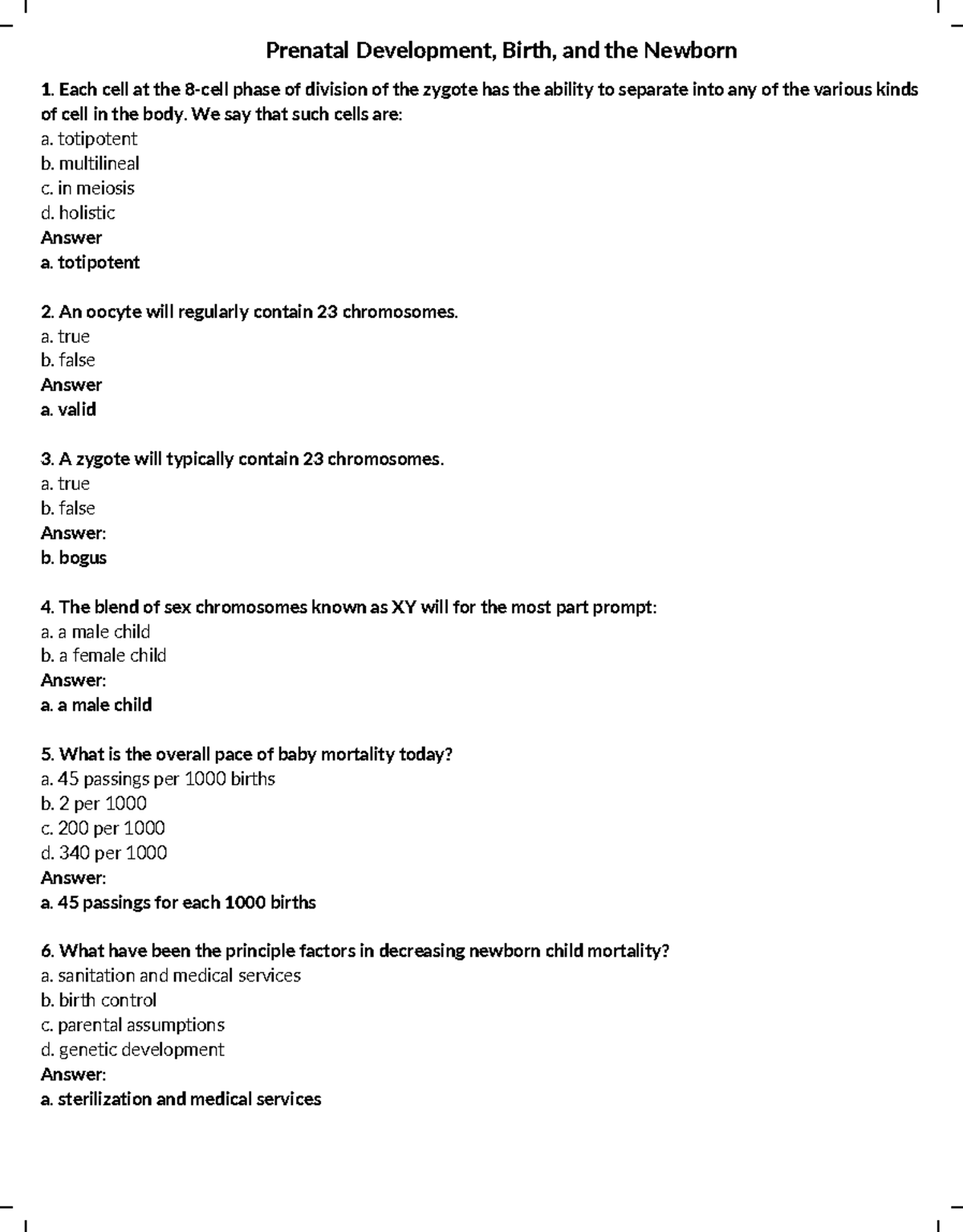 Prenatal Development, Birth, and the Newborn - Developmental Psychology ...