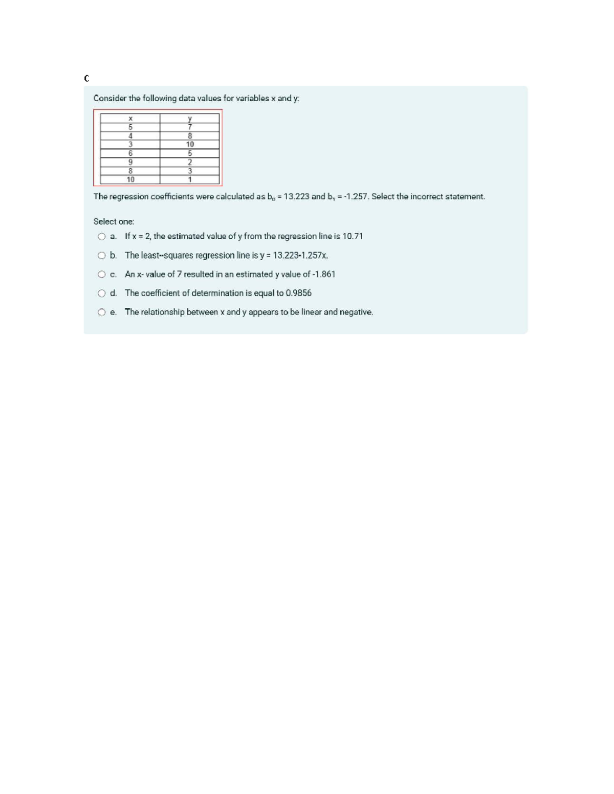 Doc2 - Quiz on Regression Analysis and Coefficients - Studocu