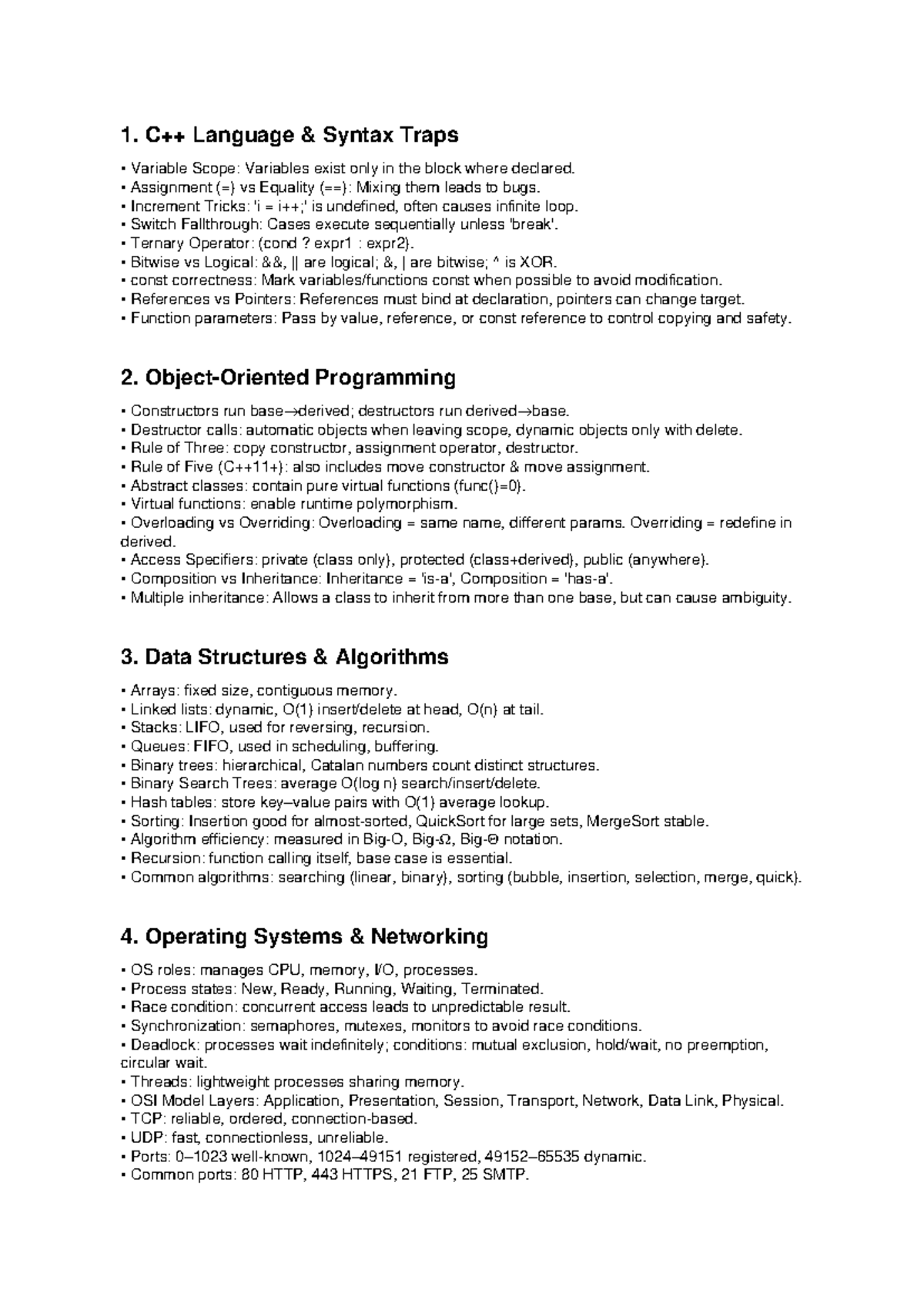 MJT Placement Test Theory: Key Concepts in Programming & OS - Studocu