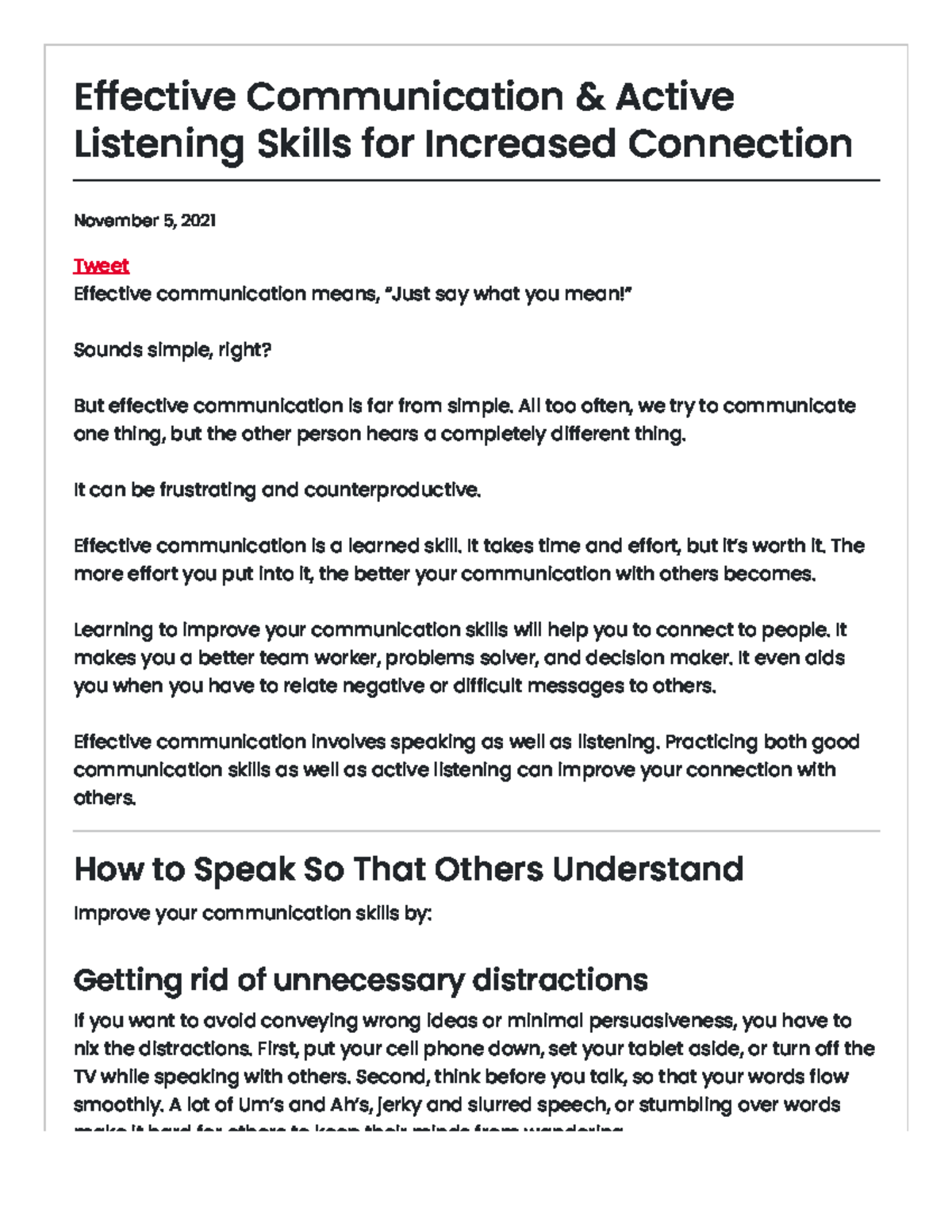 Effective Communication & Active Listening Skills for Increased ...