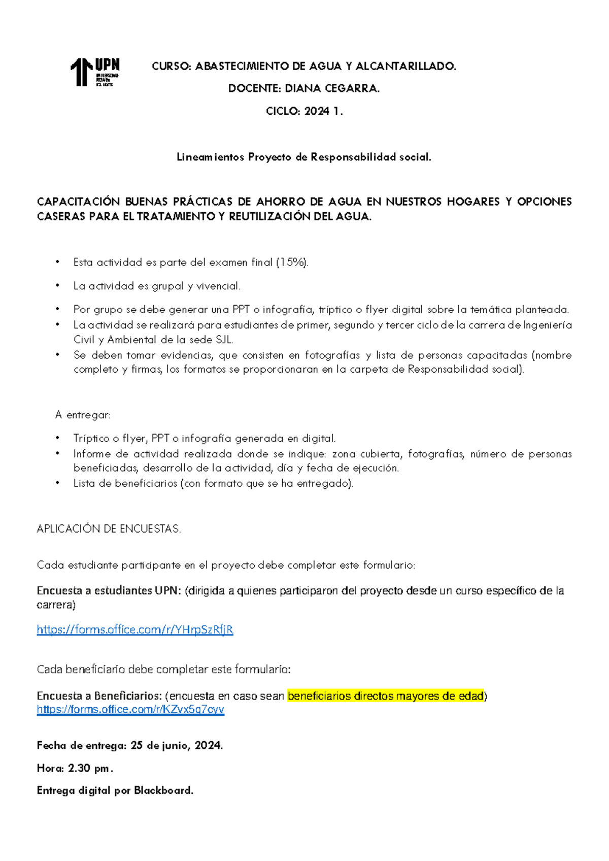 Actividad de Responsabilidad Social: Ahorro de Agua y Reutilización ...