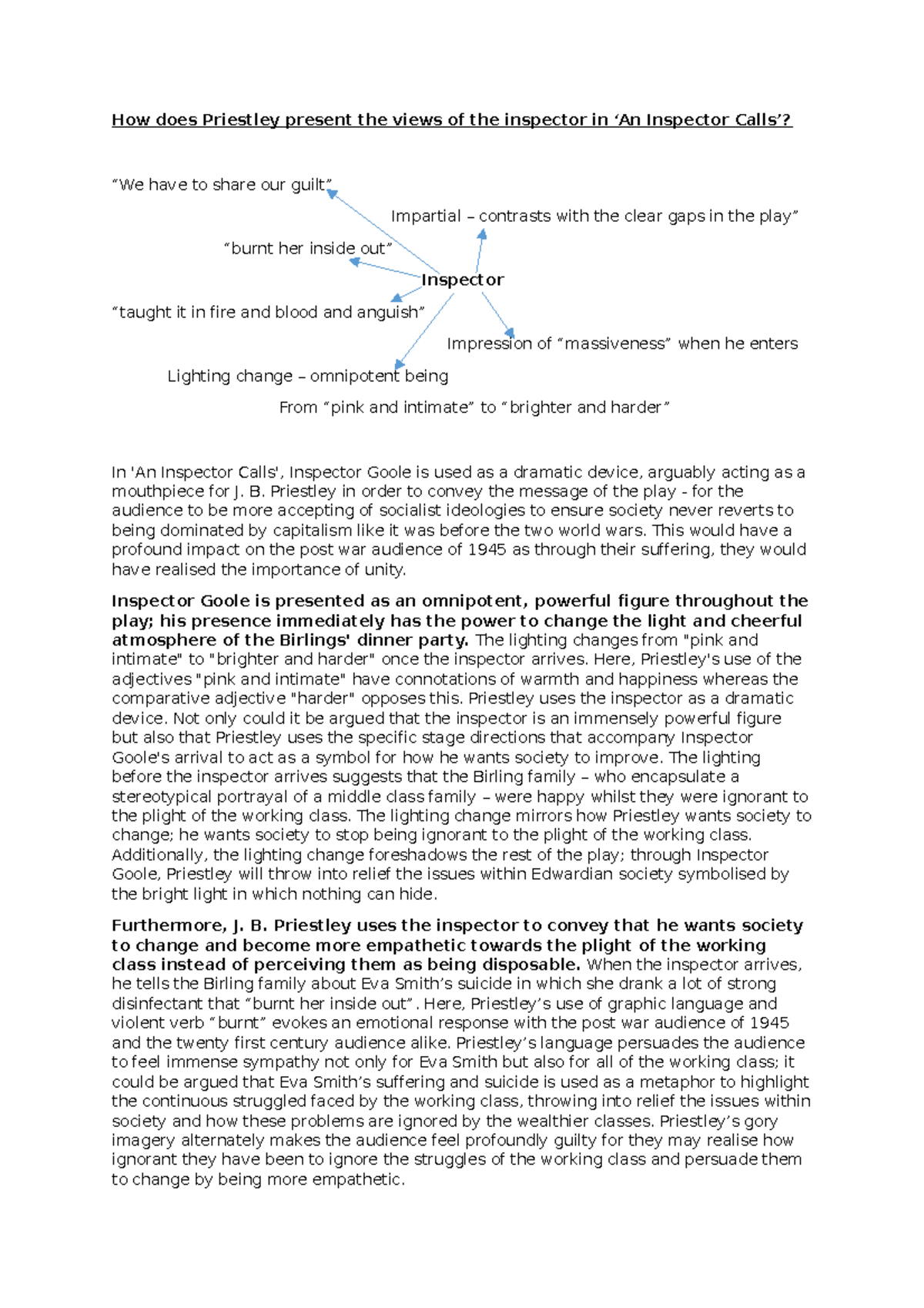 AIC-3: Analyzing the Inspector's Role in Priestley's 'An Inspector ...