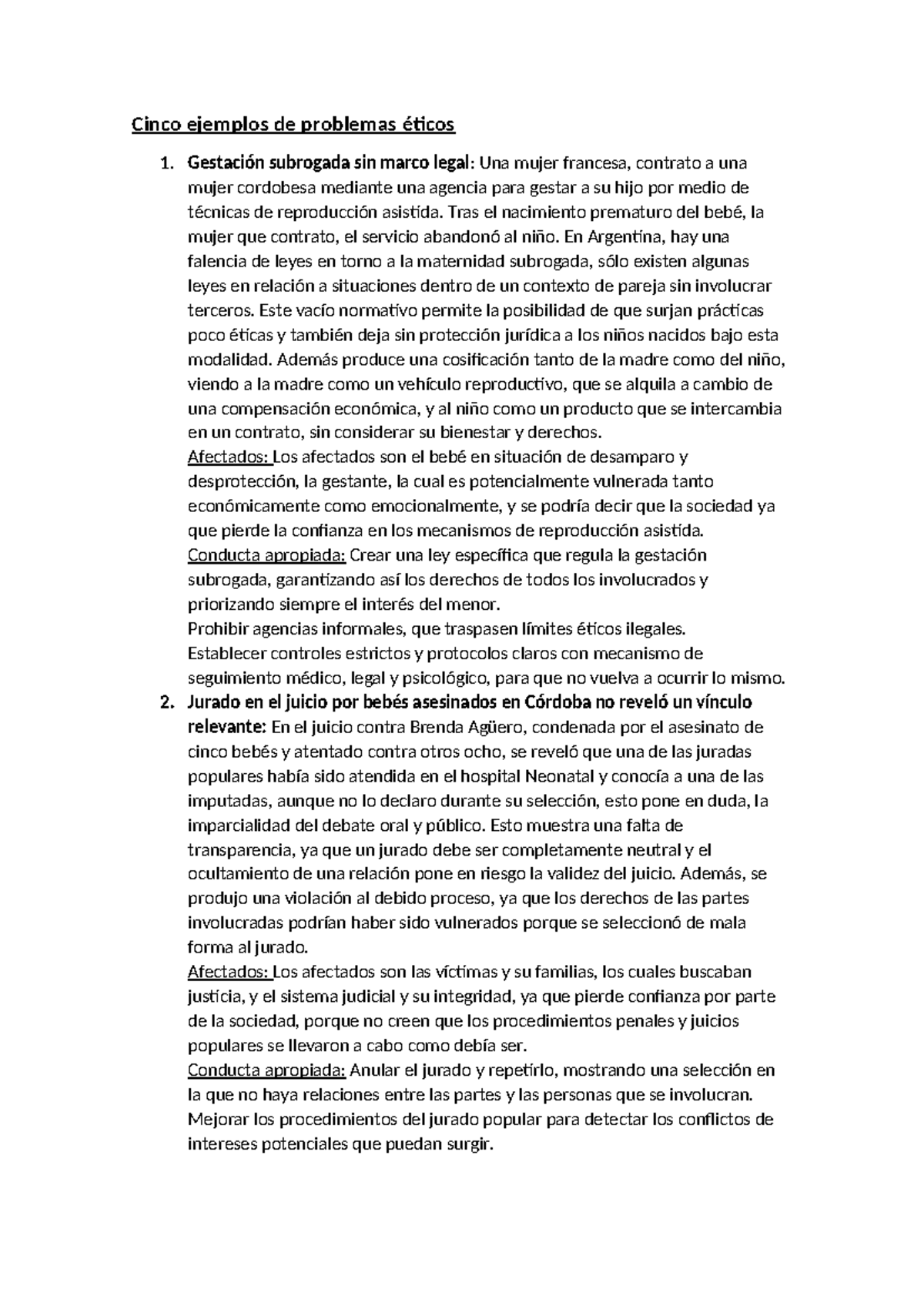 ERS-5 Casos de Problemas Éticos en Argentina: Análisis y Propuestas ...
