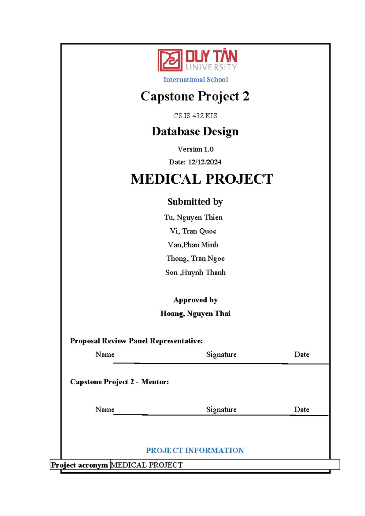 Capstone project team5 Database Design IIJF v1 - International School ...