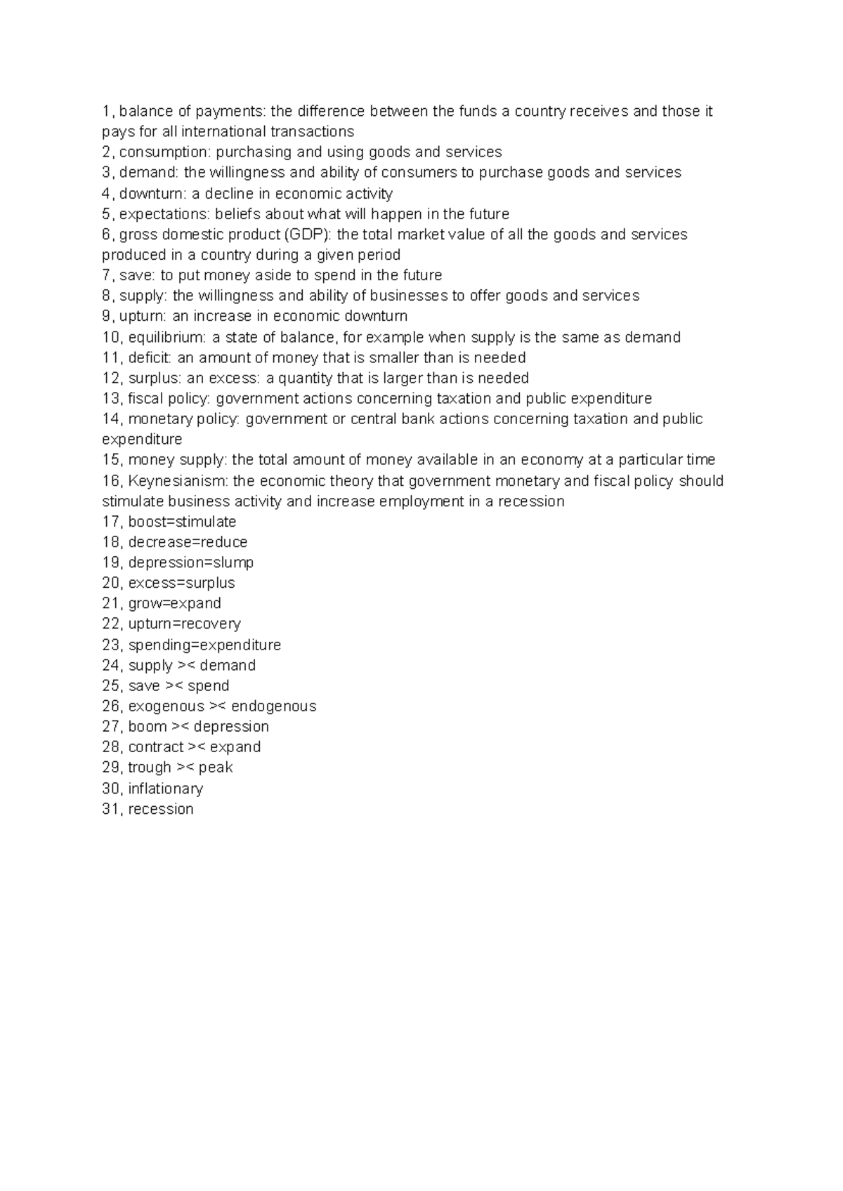 UNIT 14: The Business Circle - Key Economic Concepts Explained - Studocu