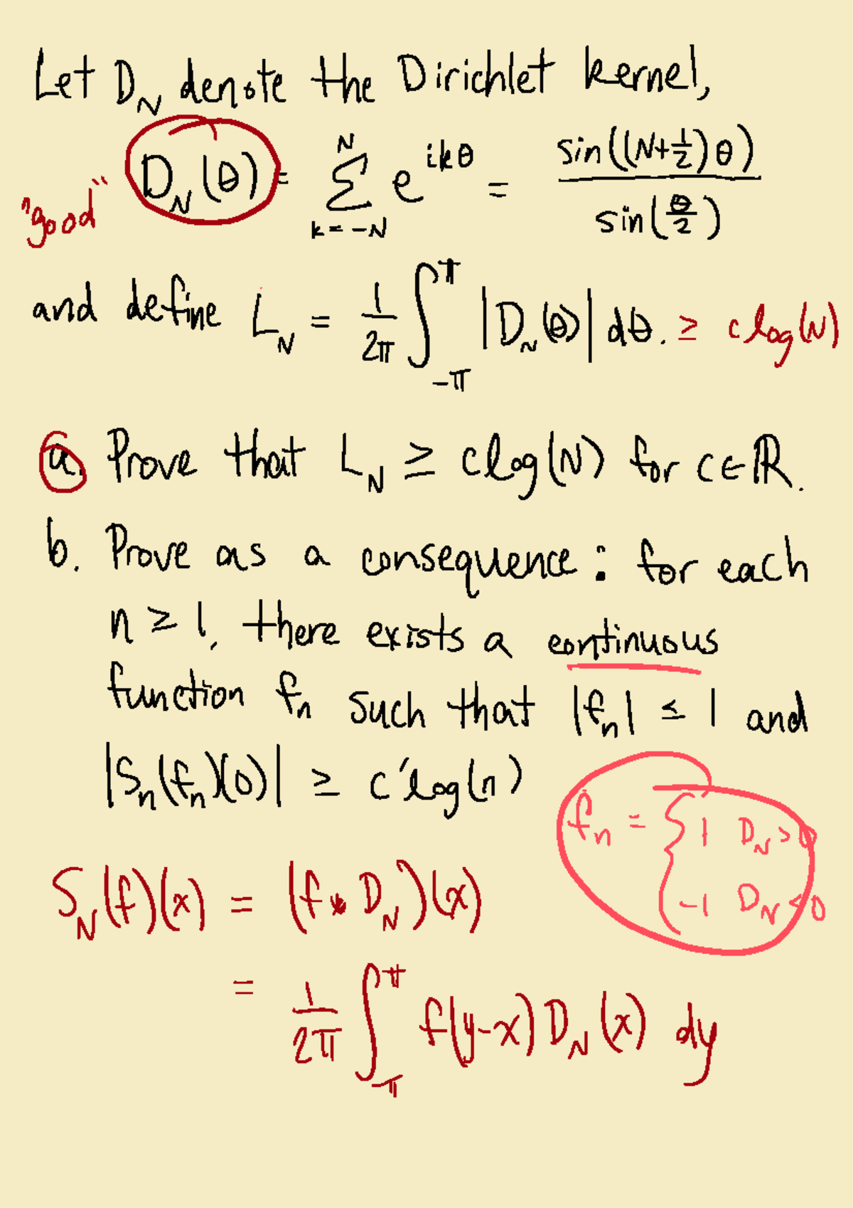 Fourier Analysis: Dirichlet Kernel and Continuous Functions (Fourier ...