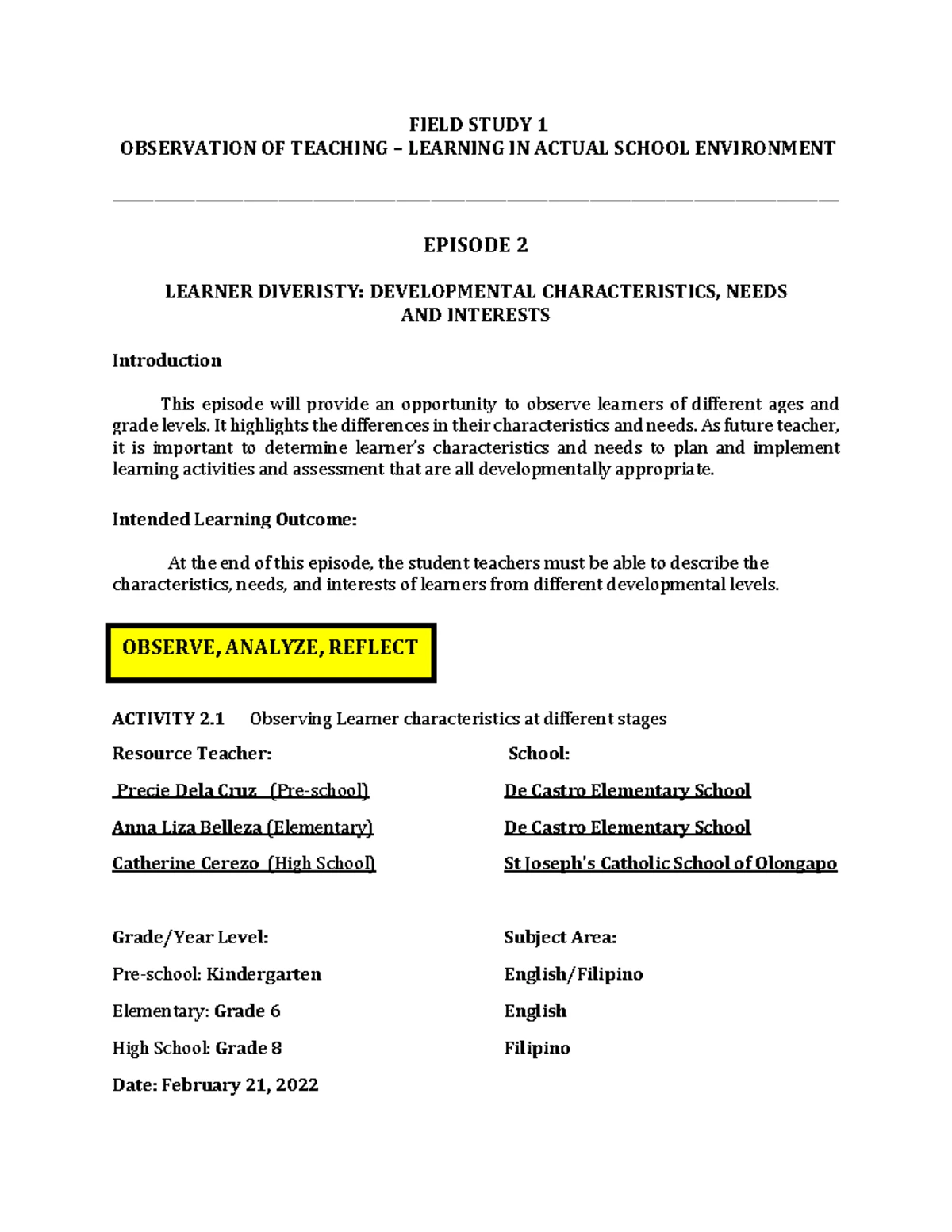 Chapter 4-sample format - CHAPTER 4 Presentation, Analysis and ...