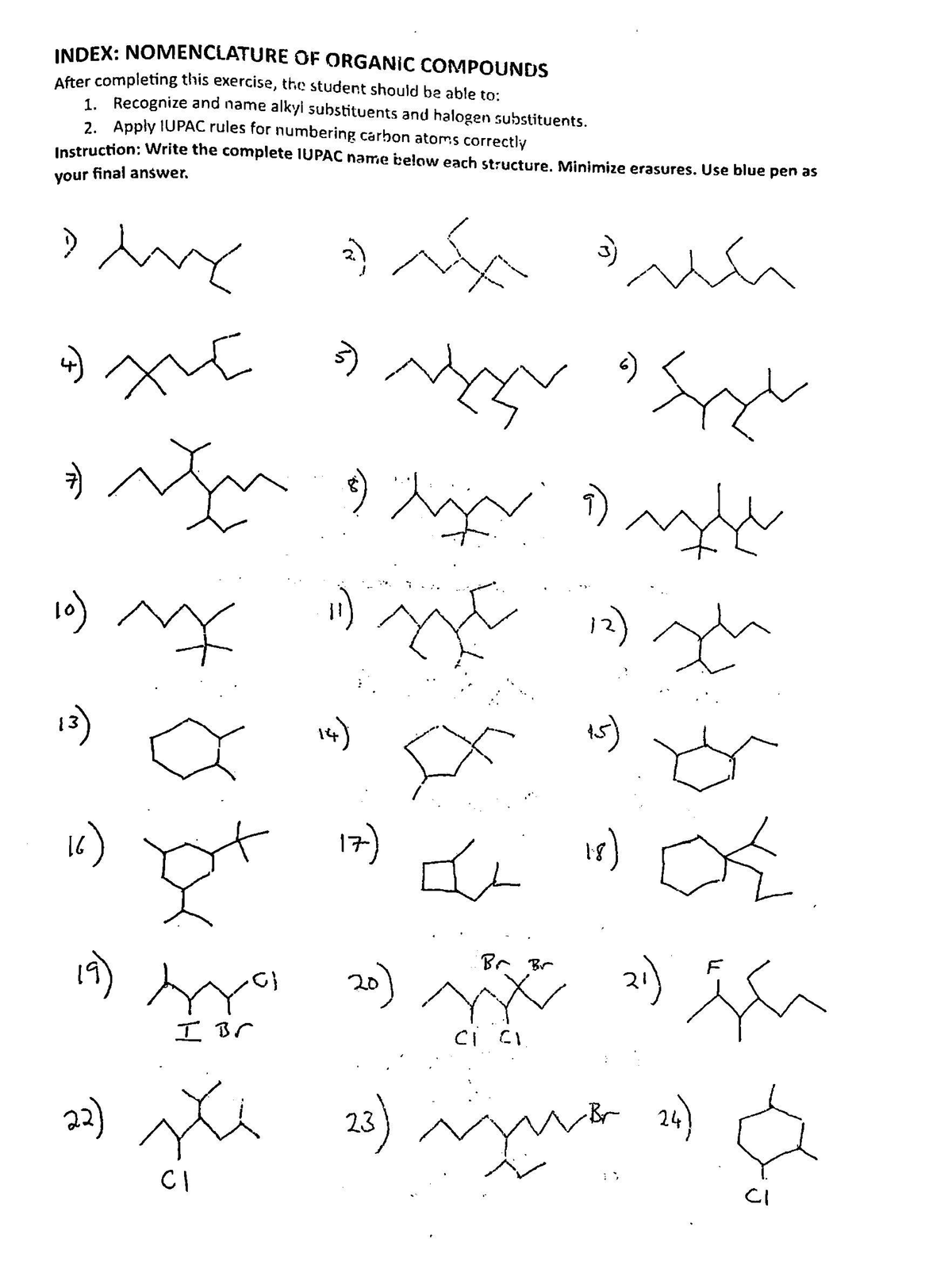 Nomenclature of Organic Compounds - BSPHARM Index - Studocu