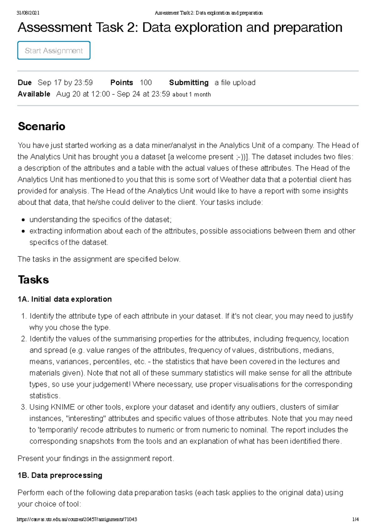 Assessment-Task-2 -Data-exploration-and-preparation - Assessment Task 2 ...