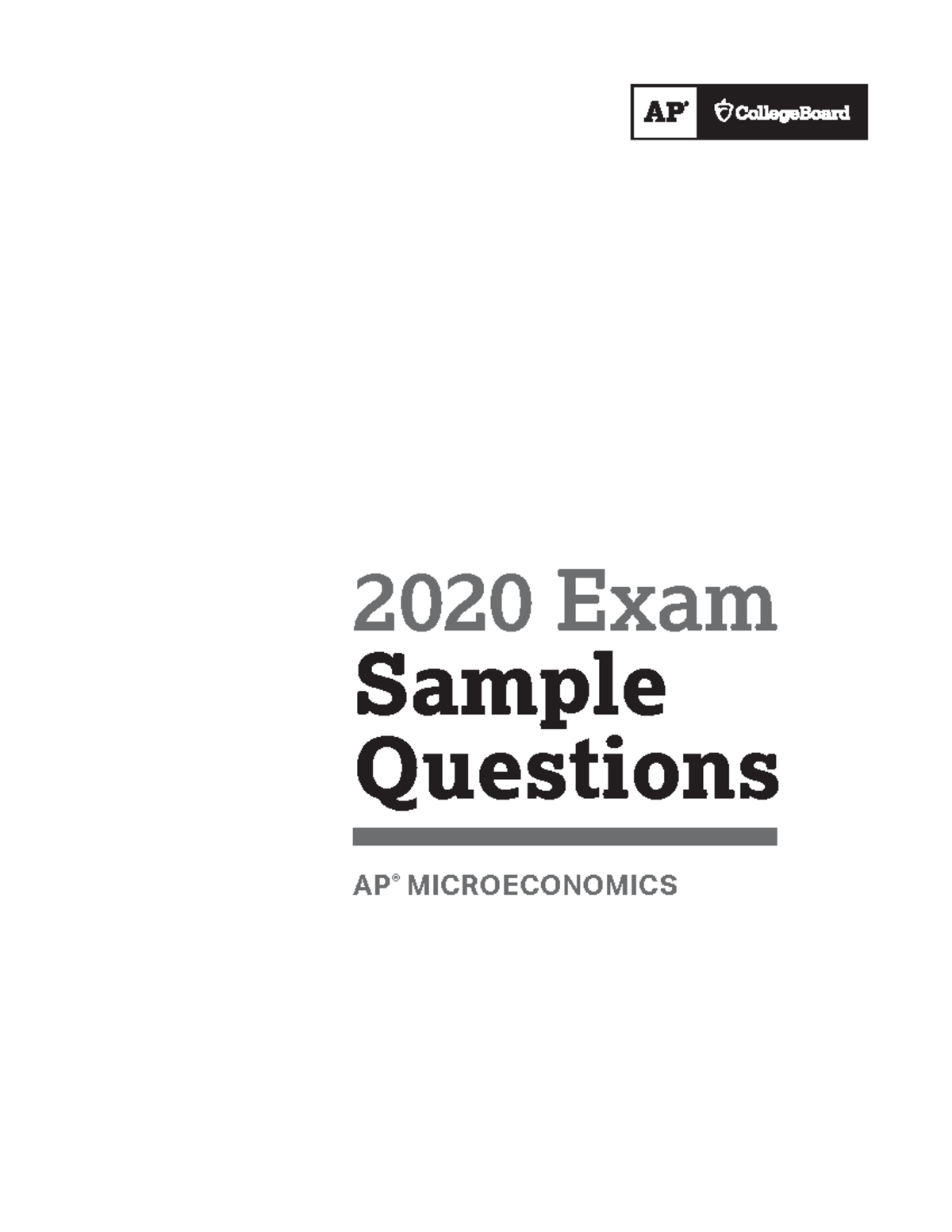 AP Microeconomics 2020 Exam Sample Questions and Answers - Studocu