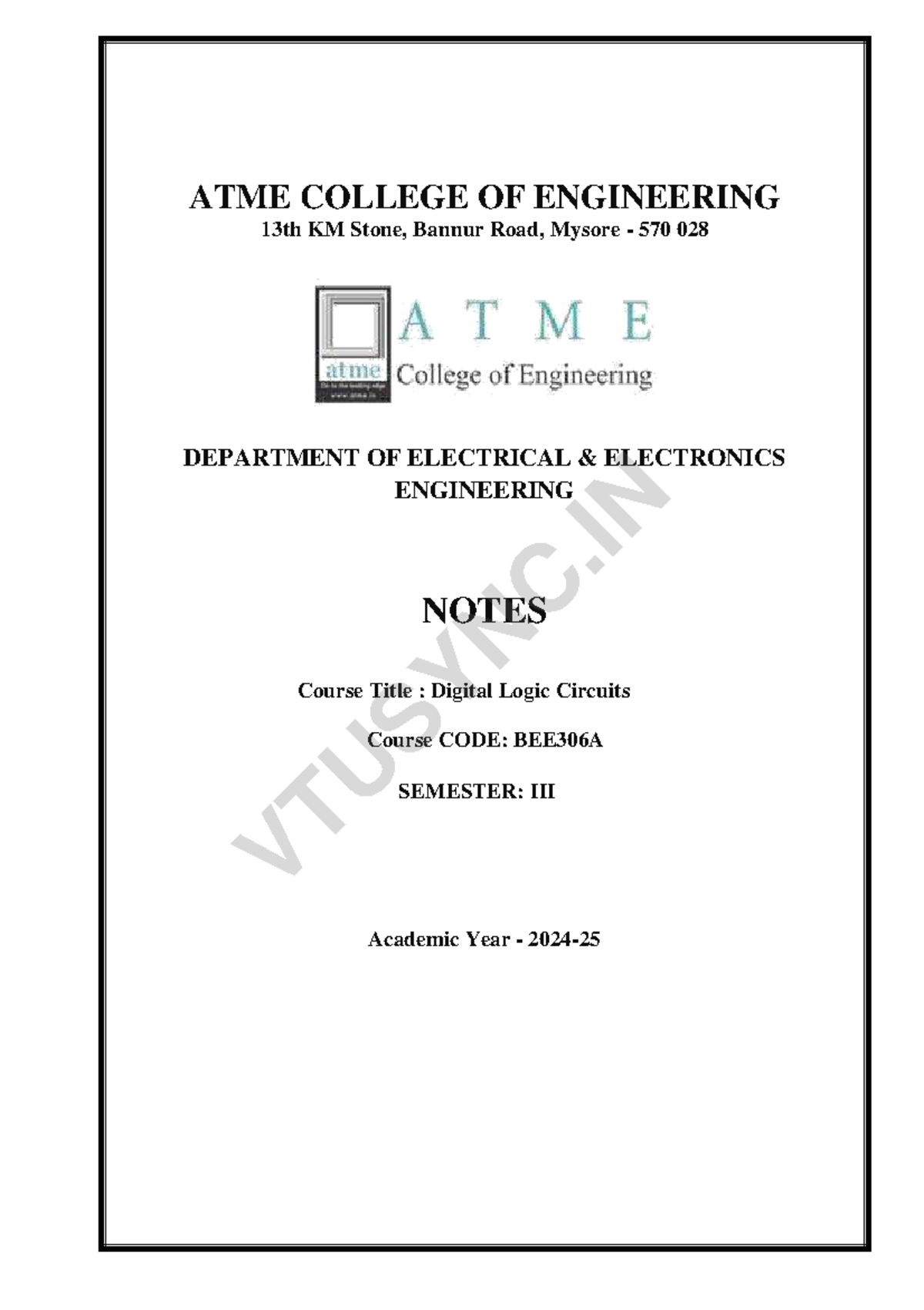 Digital Logic Circuits (BEE306A) - Comprehensive Notes - Studocu